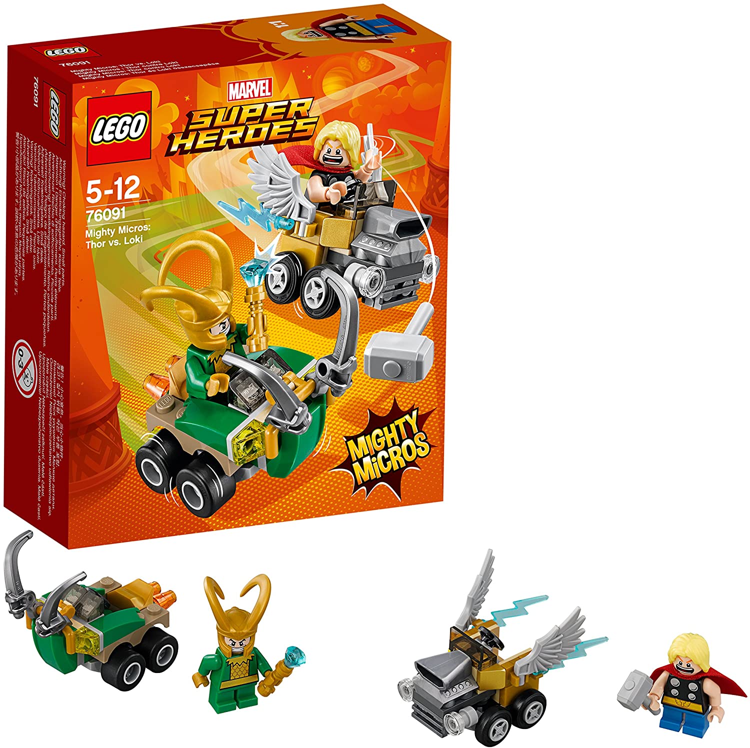 🧱Set de LEGO 76091 de Mighty Micros: Thor vs Loki de Marvel 🧱
