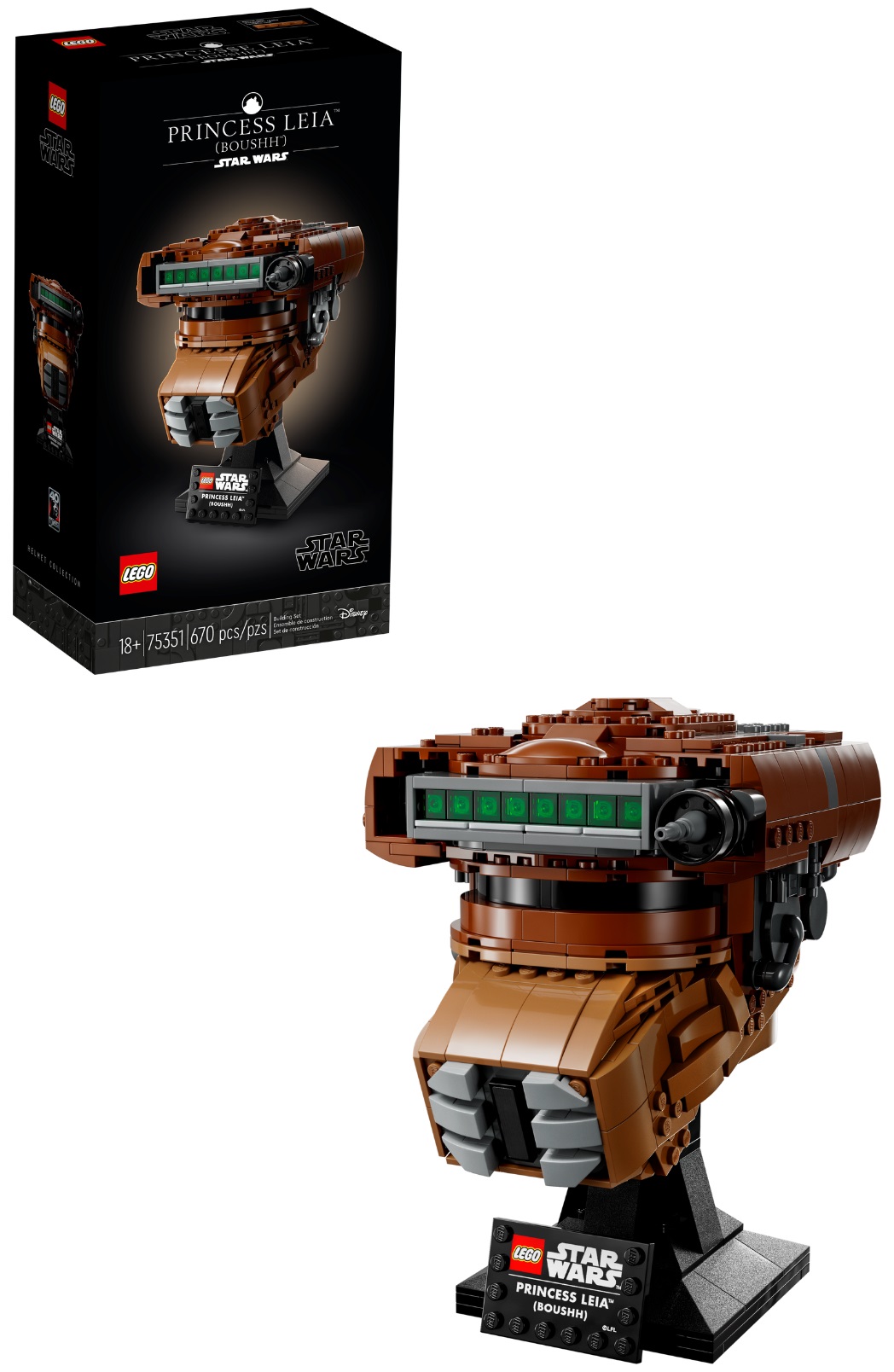 🧱LEGO 75351 de casco de la Princesa Leia - Boushh🧱